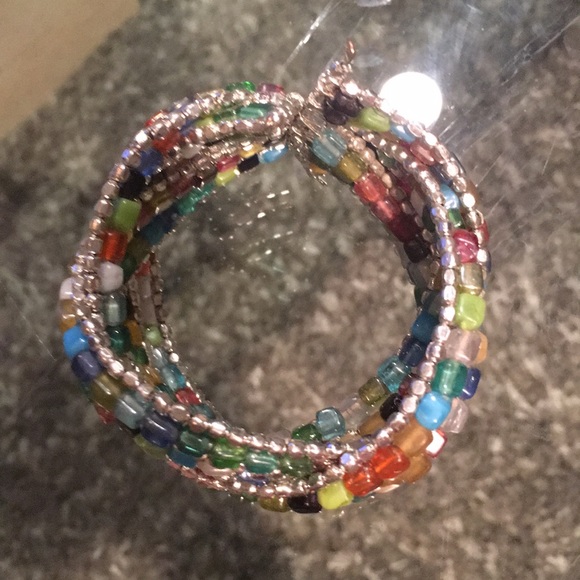 Jewelry | Nwot Beaded Multi Colored Cuff | Poshmark